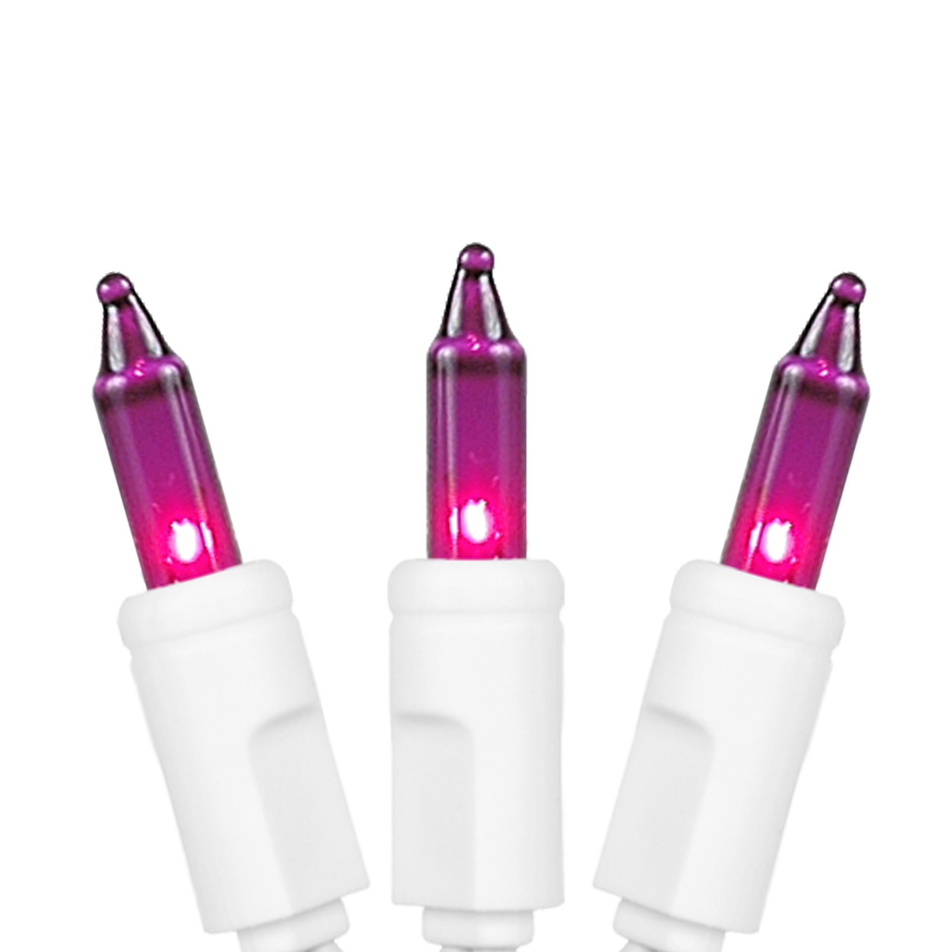 Purple Non Connectable Christmas Mini Light Sets 20 Light White ...