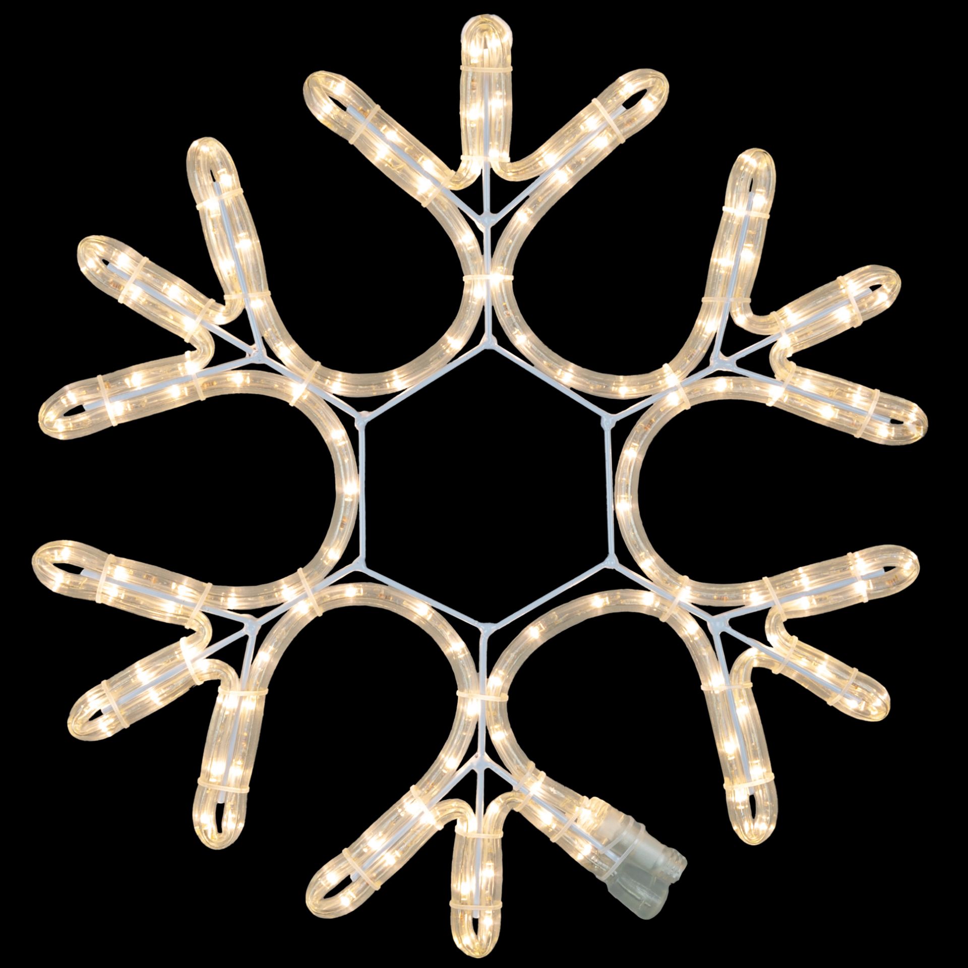 15" LED Rope Light Snowflake Warm White - Novelty Lights IncNovelty ...