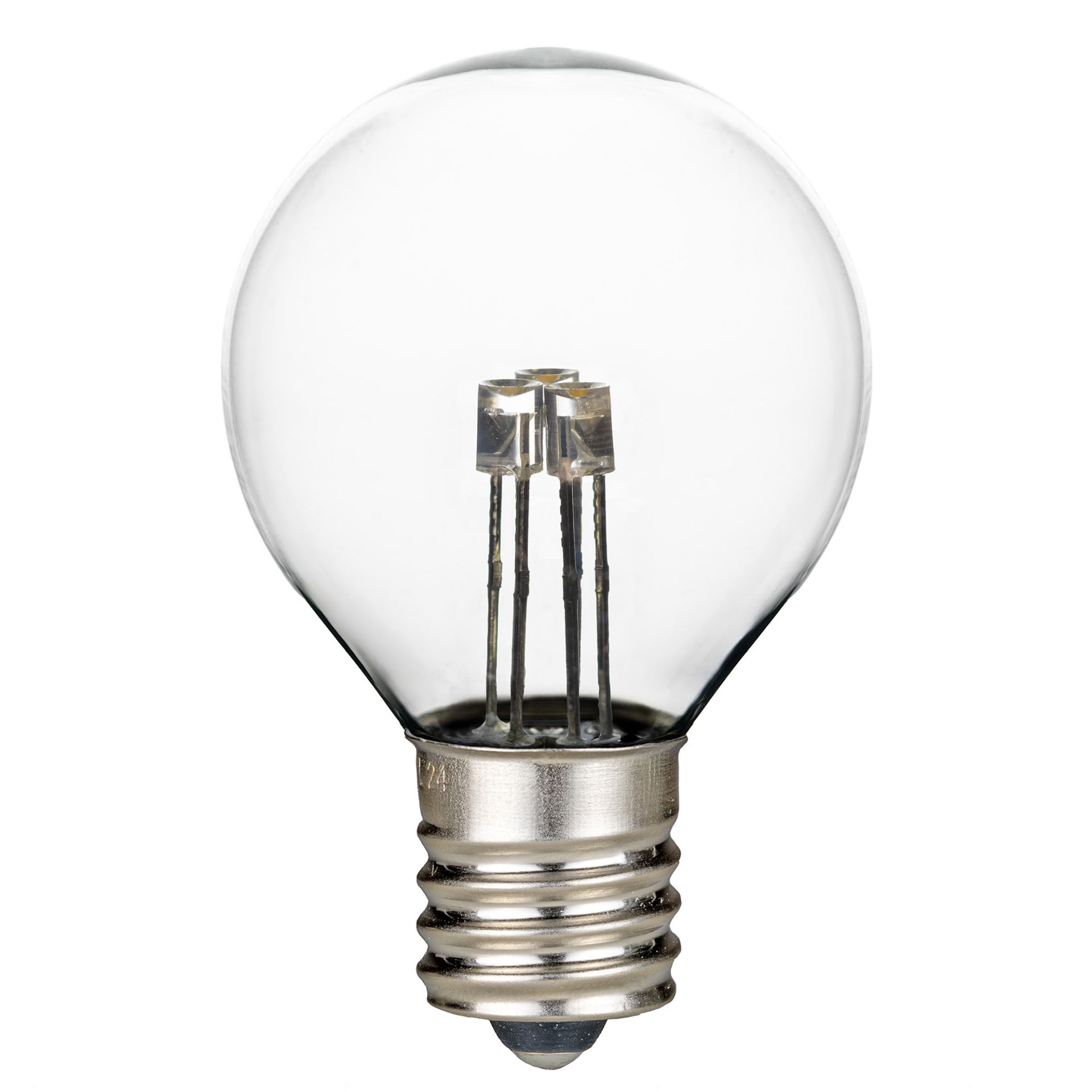 Pure White LED G30 Glass Globe Light Bulbs - Novelty Lights Novelty ...