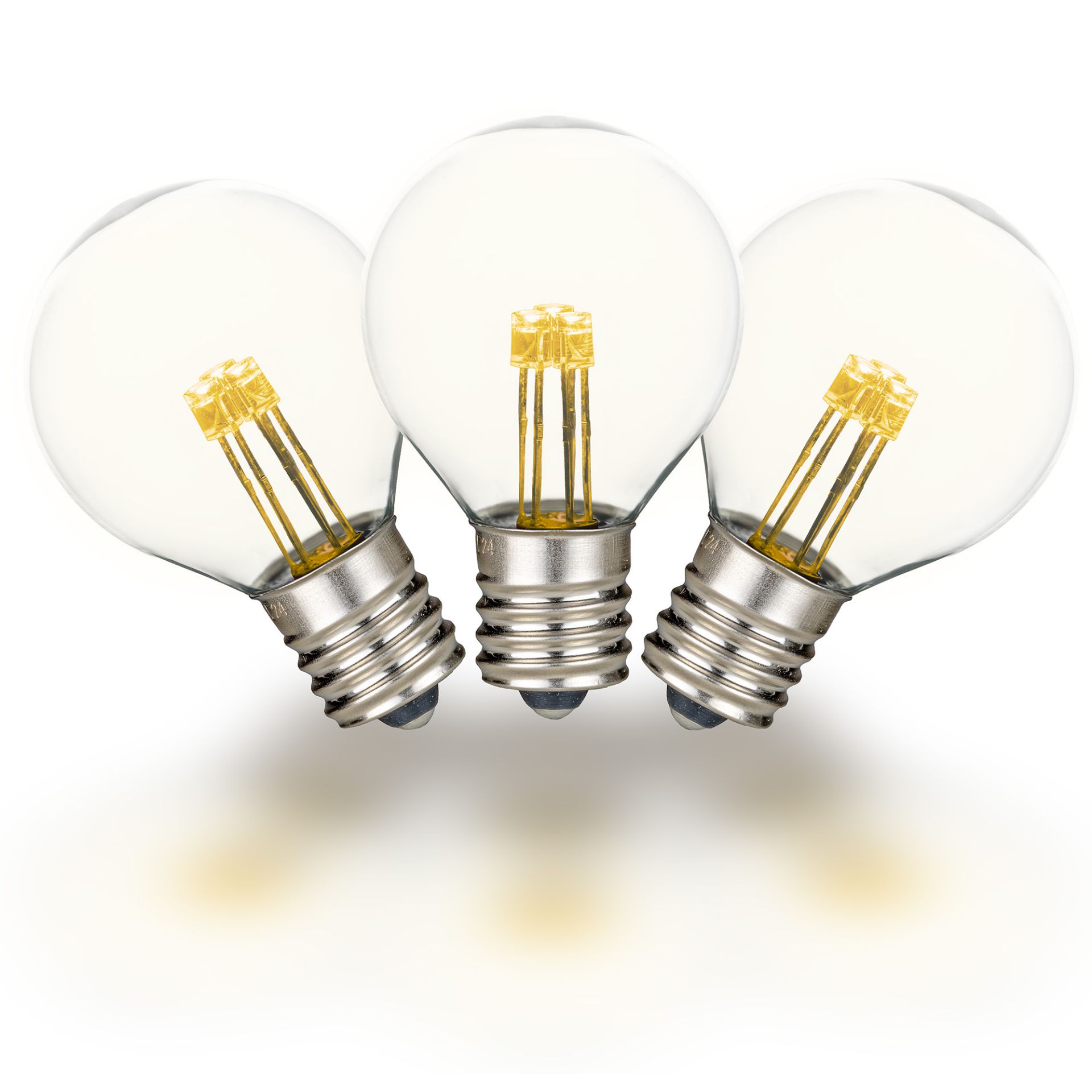 Warm White LED G30 Glass Globe Light Bulbs - Novelty Lights Novelty ...