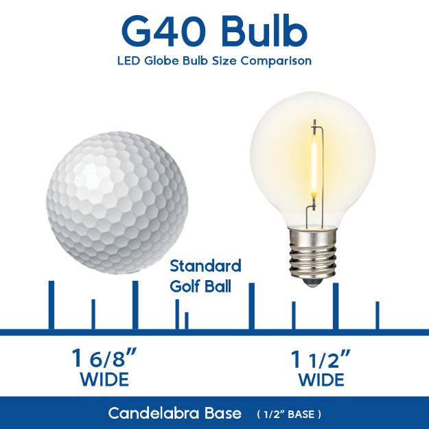 Warm White LED G40 plastic Globe Light Bulbs - Novelty Lights Novelty ...