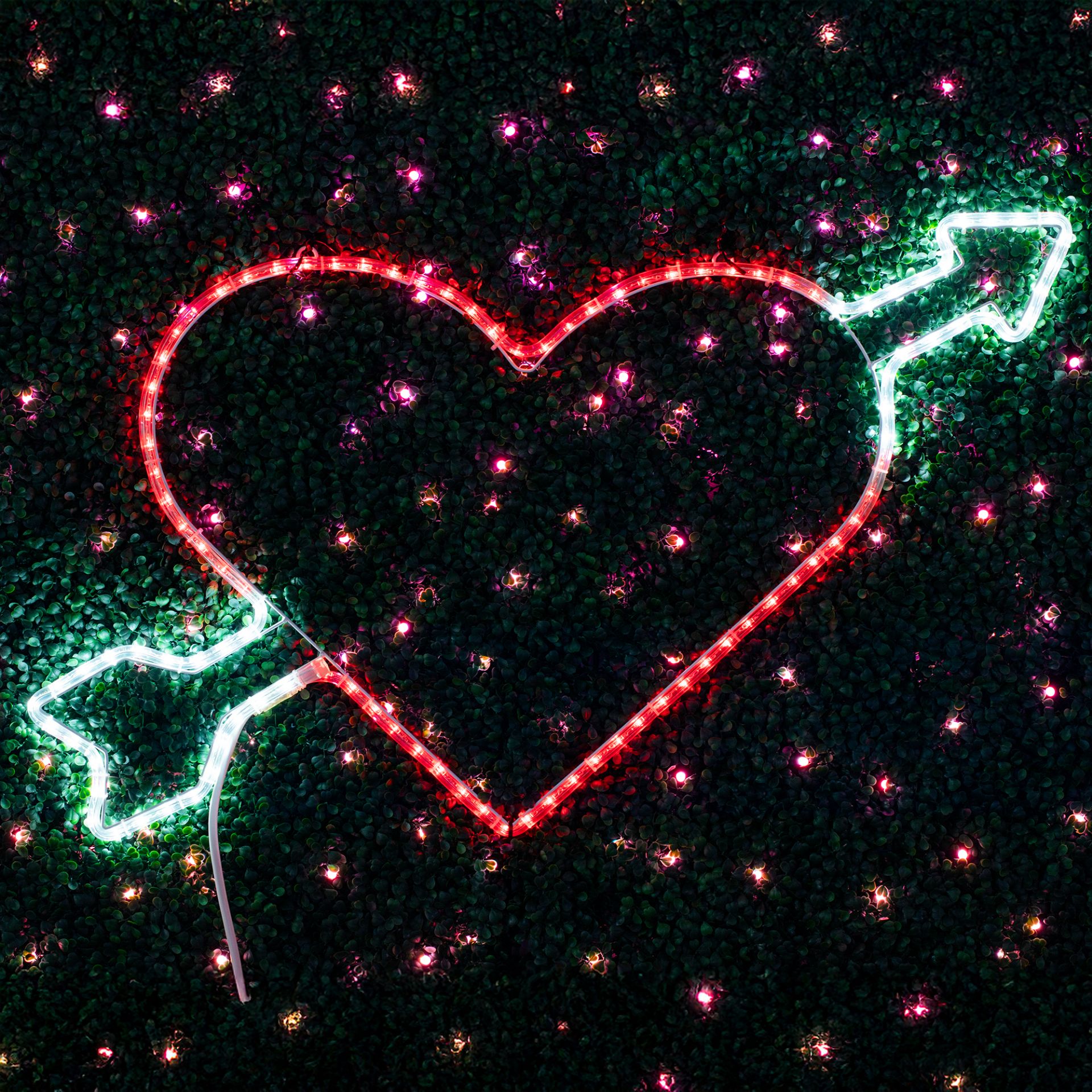 34" Cupid's Arrow Heart LED Rope Light Motif - Novelty Lights ...