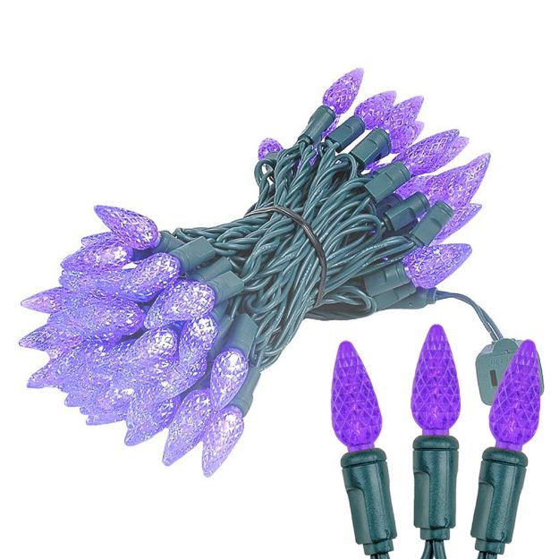 Commercial C6 LED 70 Light Purple Strawberry Mini LightsNovelty Lights ...