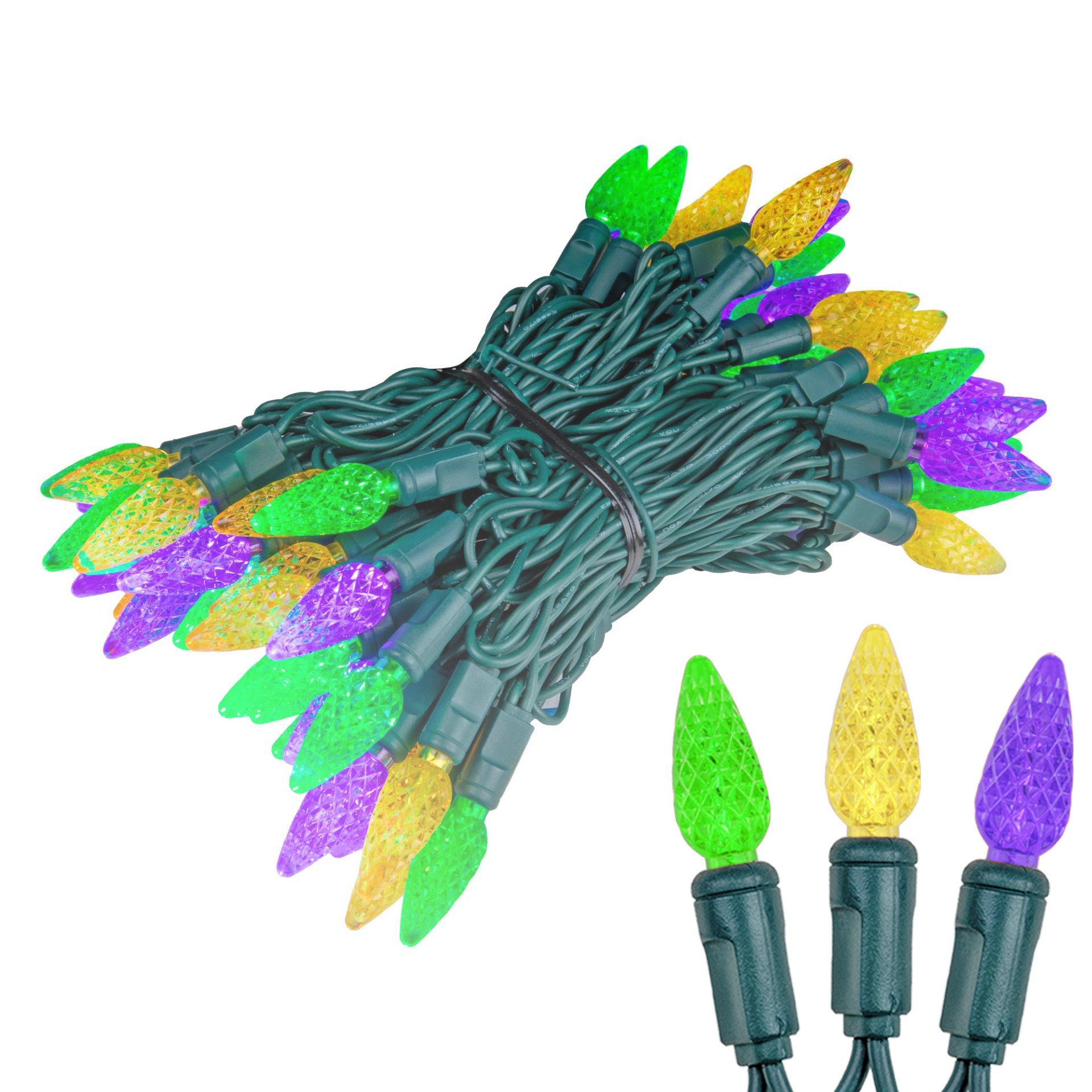 Commercial C6 LED 70 Light Purple Yellow and Green Strawberry Mini ...