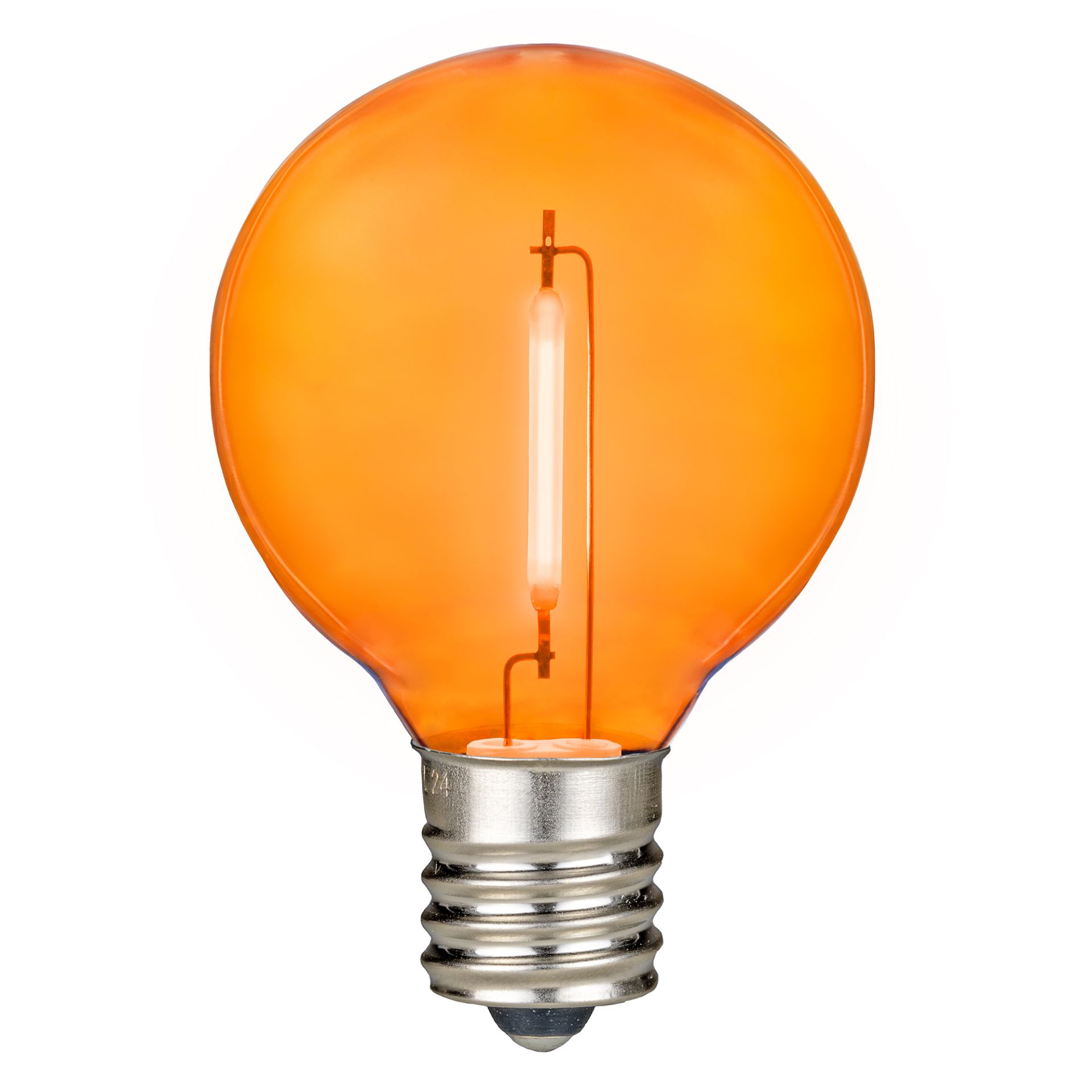 Orange LED G40 plastic Globe Light Bulbs - Novelty Lights Novelty ...