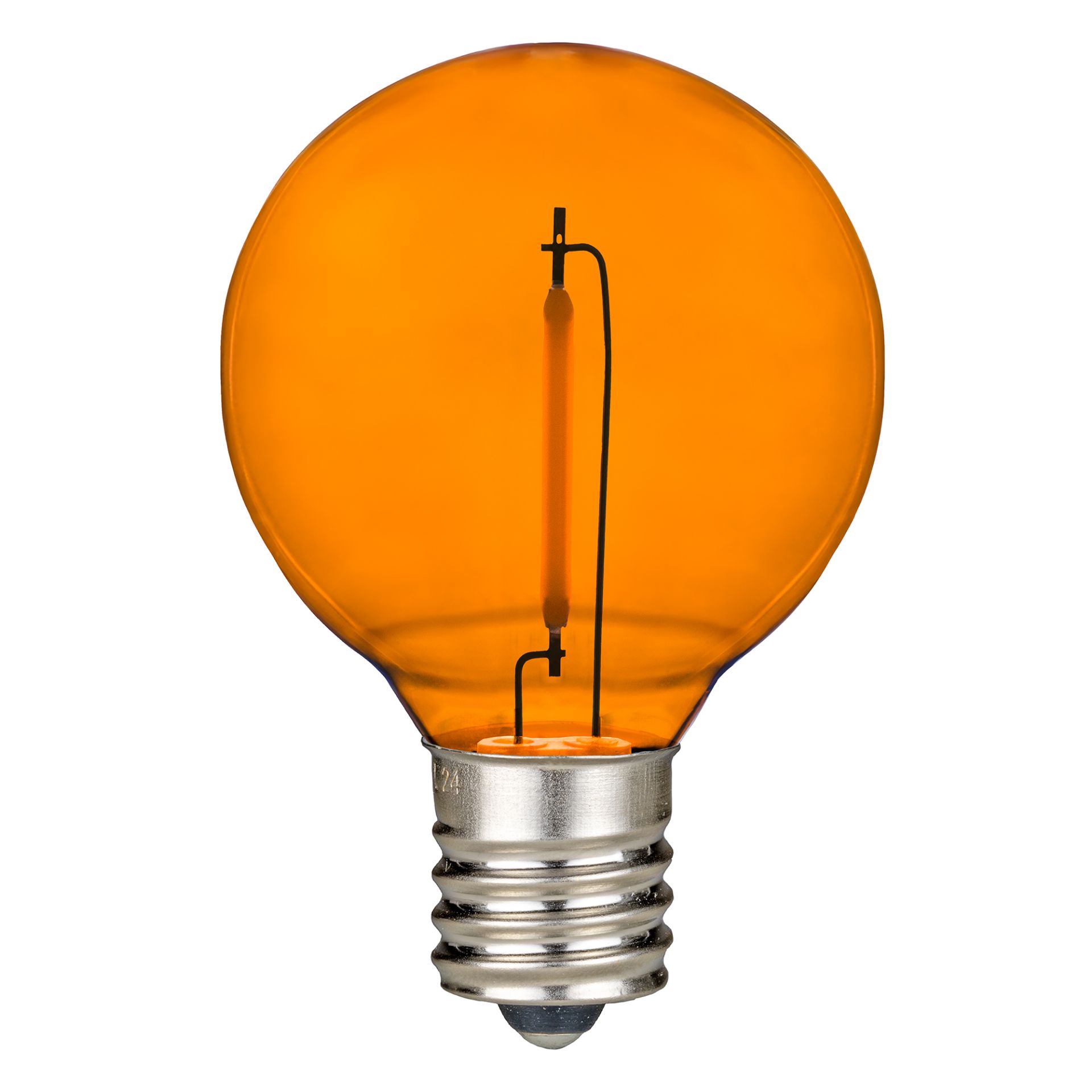 Orange LED G40 plastic Globe Light Bulbs - Novelty Lights Novelty ...