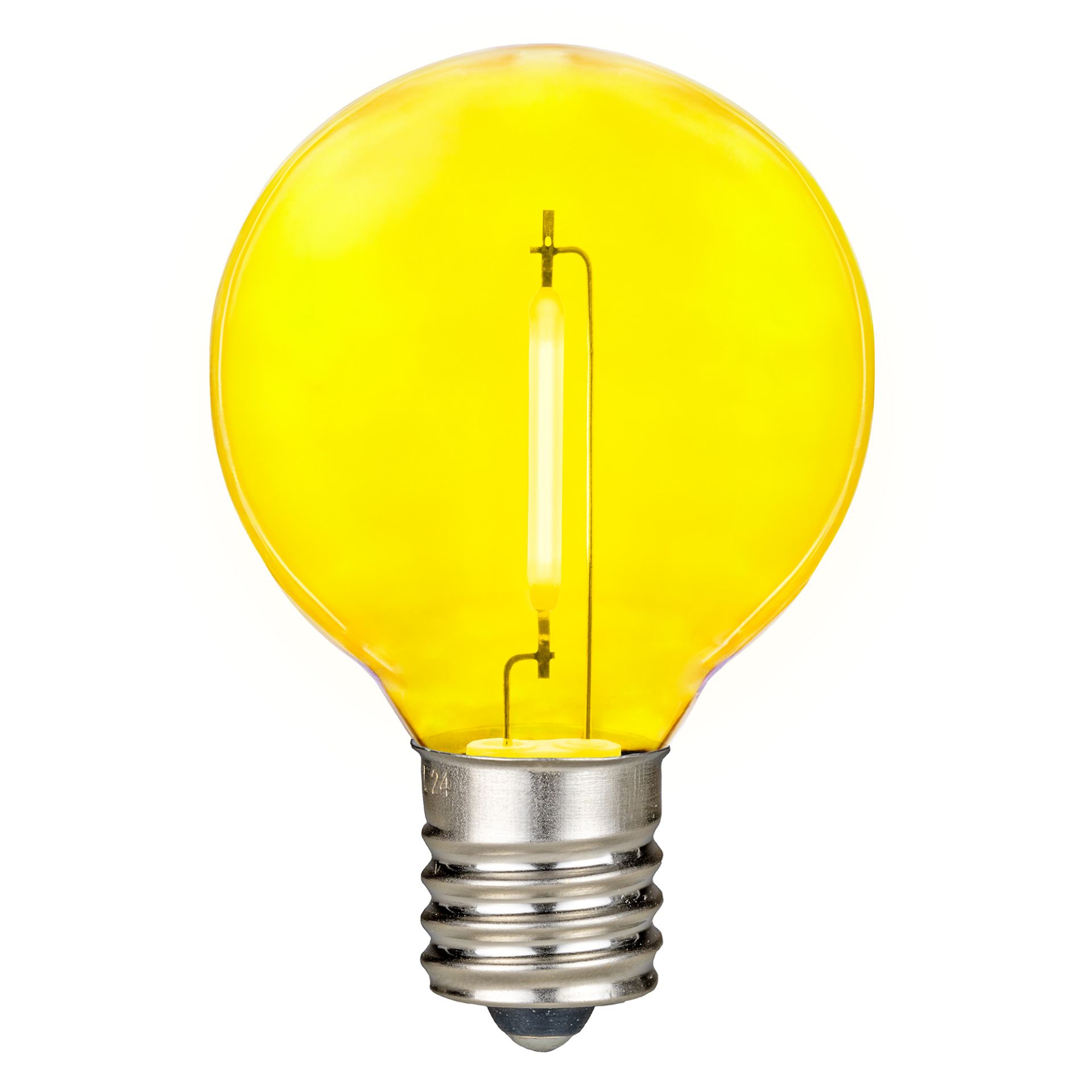 Yellow LED G40 plastic Globe Light Bulbs - Novelty Lights Novelty ...