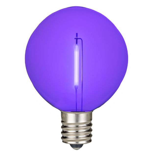 Purple LED G50 Plastic Filament Globe Bulbs - Novelty LightsNovelty ...