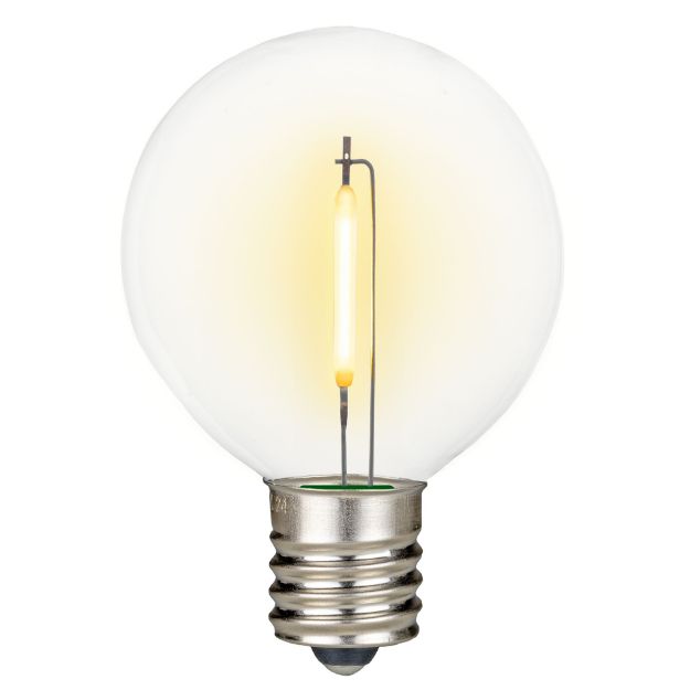 Warm White LED G50 Plastic Filament Globe Bulbs - Novelty LightsNovelty ...