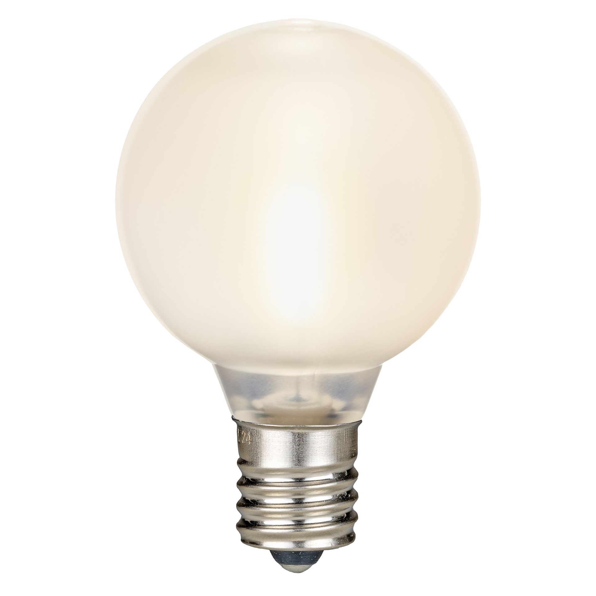 Frosted White LED G40 plastic Globe Light Bulbs - Novelty Lights ...