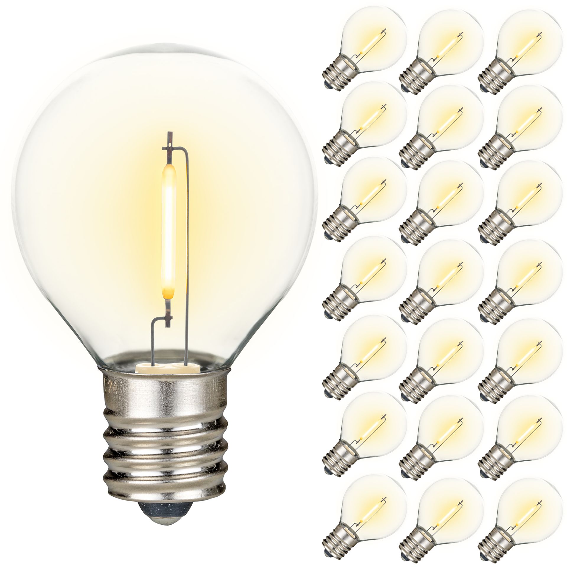 Warm White LED G30 plastic Globe Light Bulbs - Novelty Lights Novelty ...
