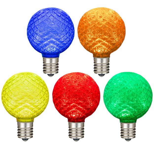 Multi Color LED G50 Plastic Filament Globe Bulbs - Novelty ...