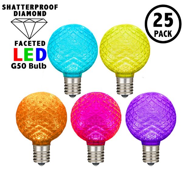 Modern Multi Color LED G50 Plastic Filament Globe Bulbs - Novelty ...