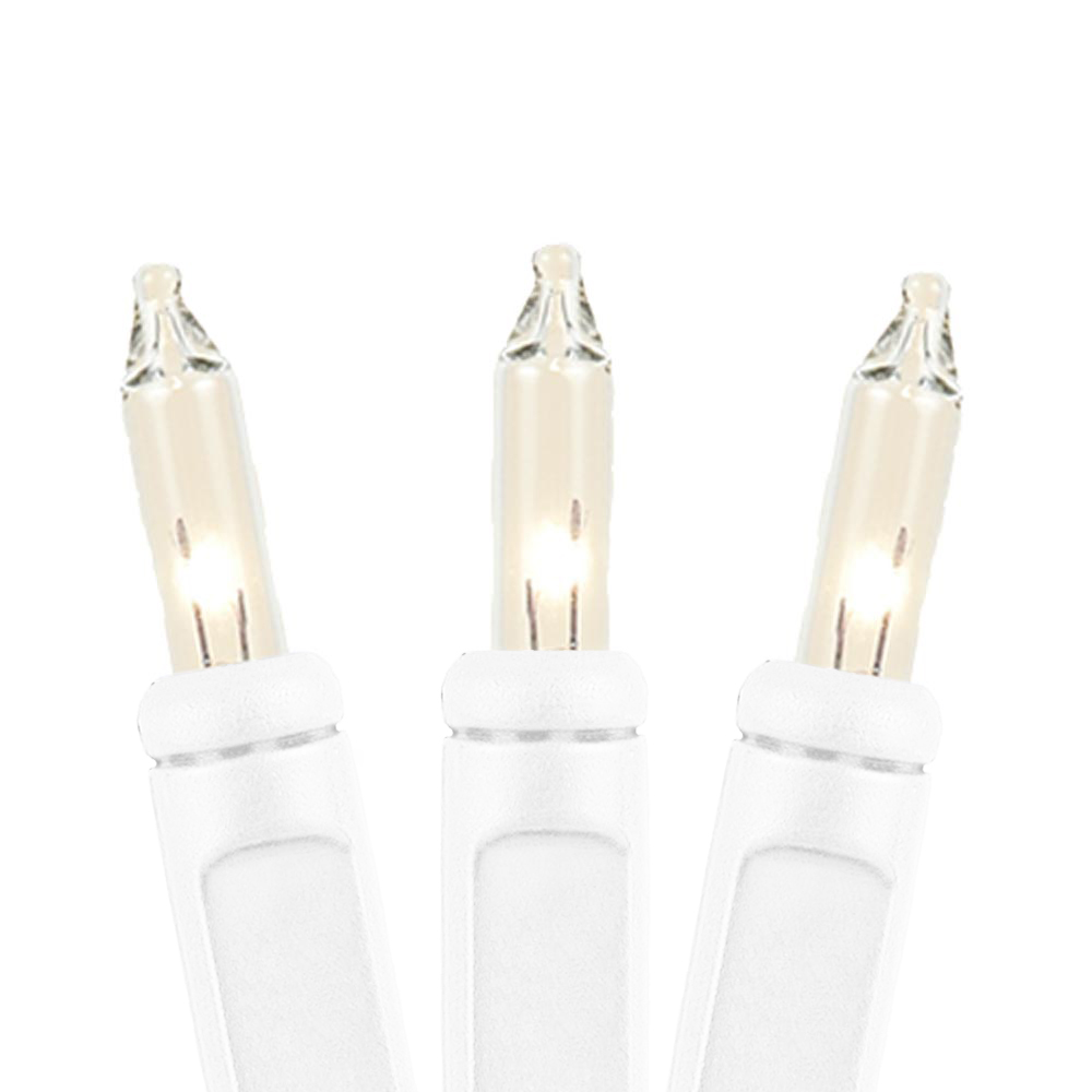 Christmas Mini Light Sets 35 Light White Wire Clear BulbNovelty Lights ...