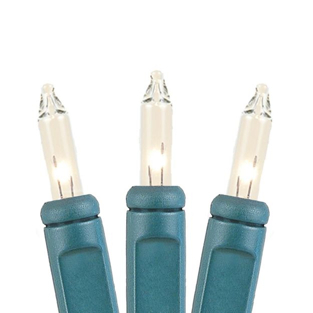 Christmas Mini Light Sets 10 Light Green Wire Clear BulbNovelty Lights ...