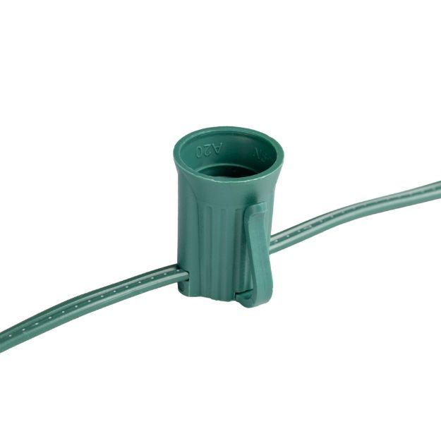 C9 String 50 Sockets on Green Wire - Novelty LightsNovelty Lights | LED ...