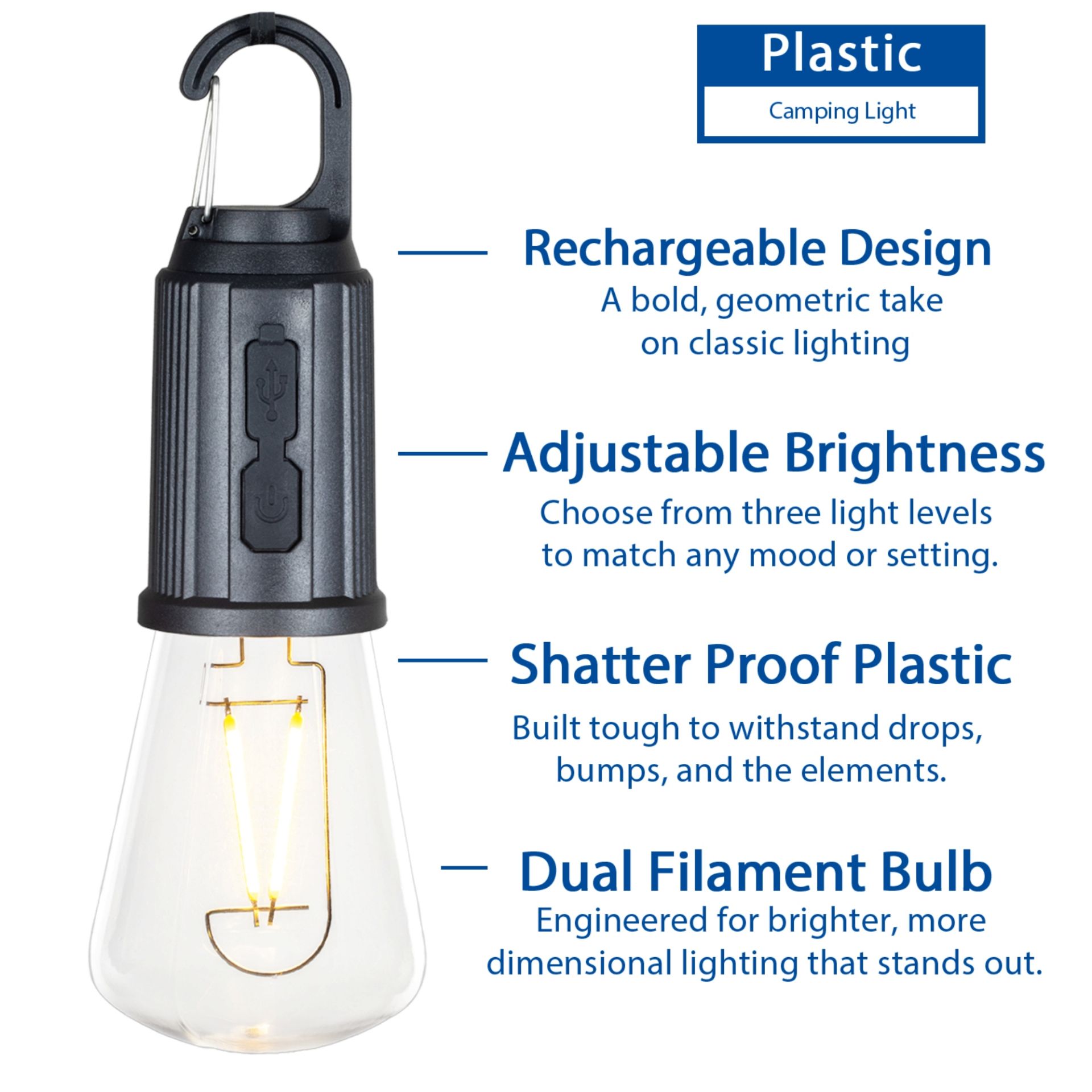 Rechargeable Conical Camp Light - Novelty Lights IncNovelty Lights ...