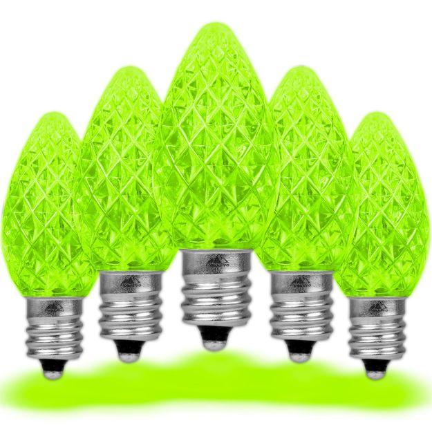Lime Green LED C7 Replacement Christmas Bulbs Novelty Lights | LED ...