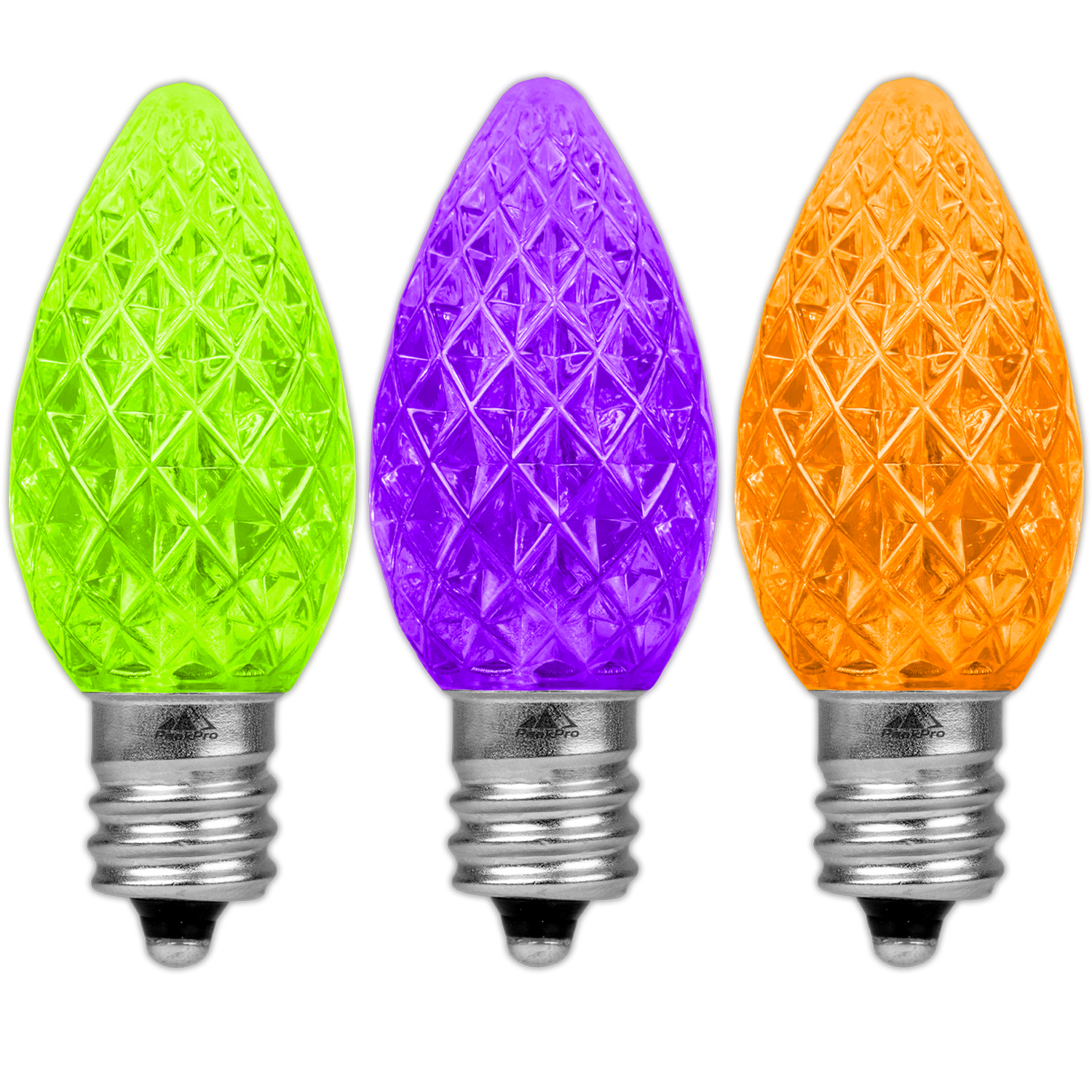 Lime/Purple/Orange LED C7 Replacement Christmas BulbsNovelty Lights ...