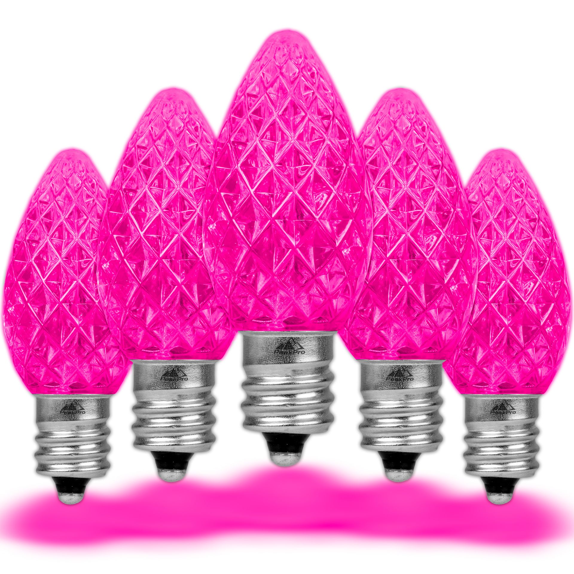 Pink LED C7 Replacement Christmas Bulbs Novelty Lights | LED Christmas ...