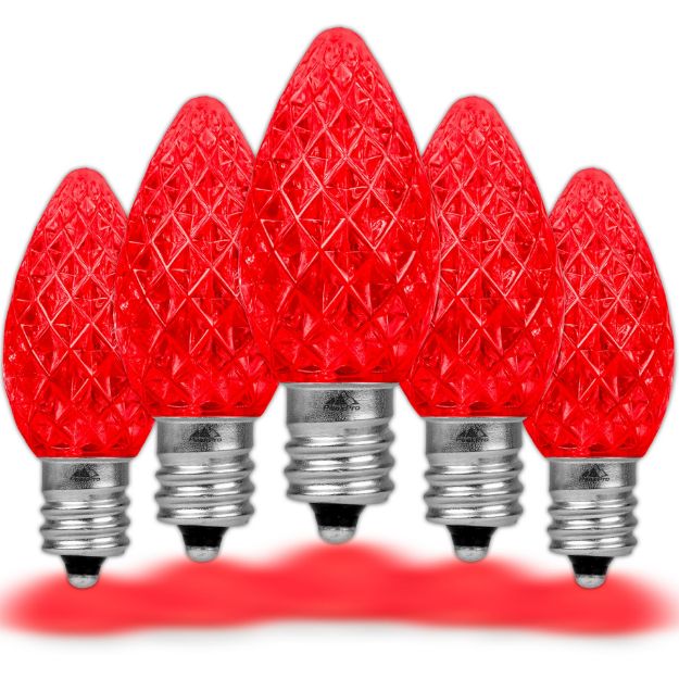 Red LED C7 Replacement Christmas Bulbs Novelty Lights | LED Christmas ...