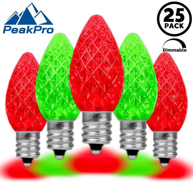 Red/Green LED C7 Replacement Christmas Bulbs Novelty Lights | LED ...