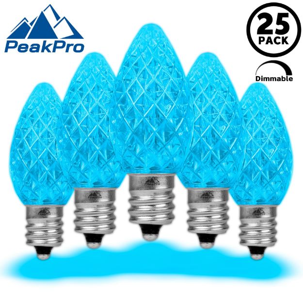 Teal LED C7 Replacement Christmas BulbsNovelty Lights | LED Christmas ...
