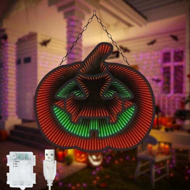 3D LED Pumpkin Infinity MirrorNovelty Lights | LED Christmas Lights ...