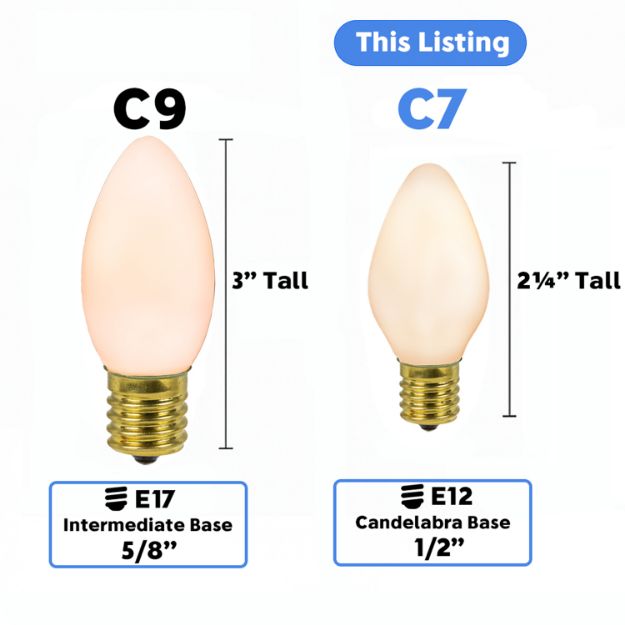 C7 RetroGlo Groovy Multi Colored Ceramic LED Replacement Bulbs ...