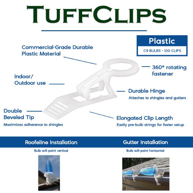 C9 TUFFCLIPS WEDGE CLIP WEDGECLIP-C9-800Novelty Lights | LED Christmas ...