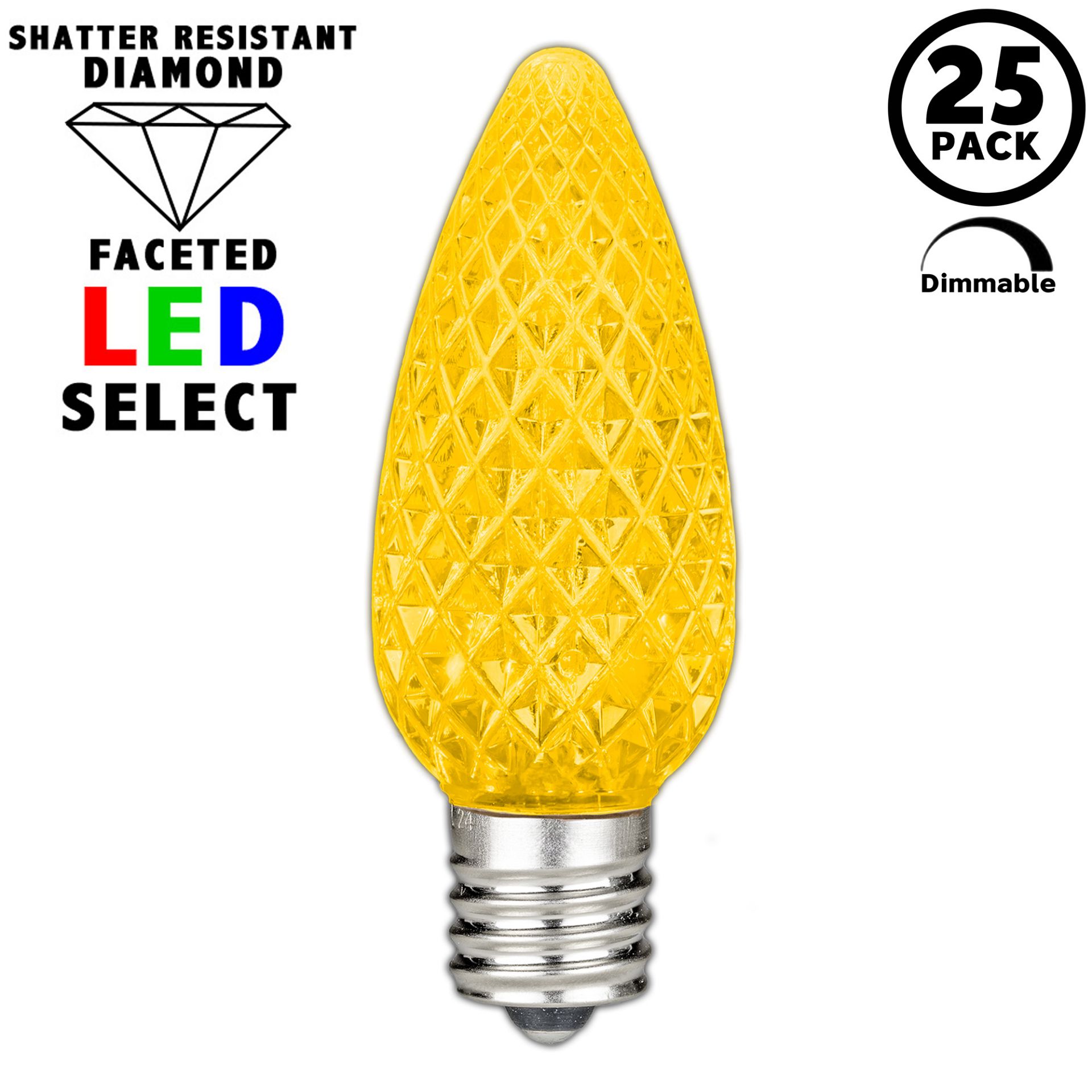 NL Select LED Yellow C9 Replacement Christmas Lights 25 PackNovelty ...