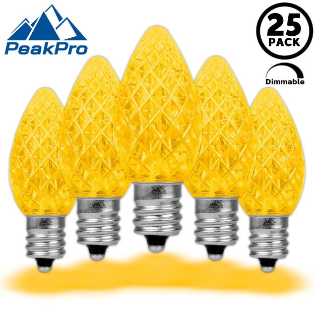 Yellow LED C7 Replacement Christmas Bulbs Novelty Lights | LED ...