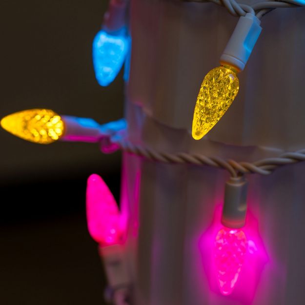 Commercial C6 LED 70 Light Purple Yellow and Green Strawberry Mini ...