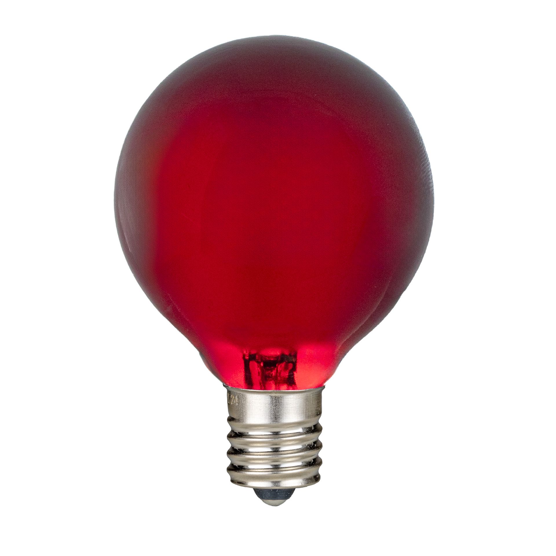 RetroGlo® Red Satin G40 Globe Bulbs 25‑Pack LED Replacement - Novelty ...