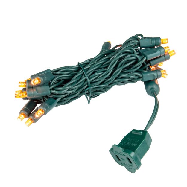 20 Light Orange LED Christmas Light Set - Novelty Lights IncNovelty ...
