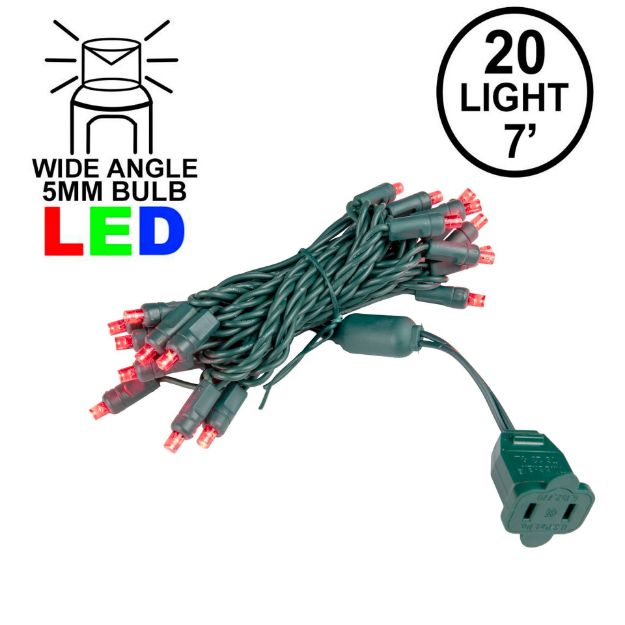 20 Light Red LED Christmas Light Set - Novelty Lights IncNovelty Lights ...