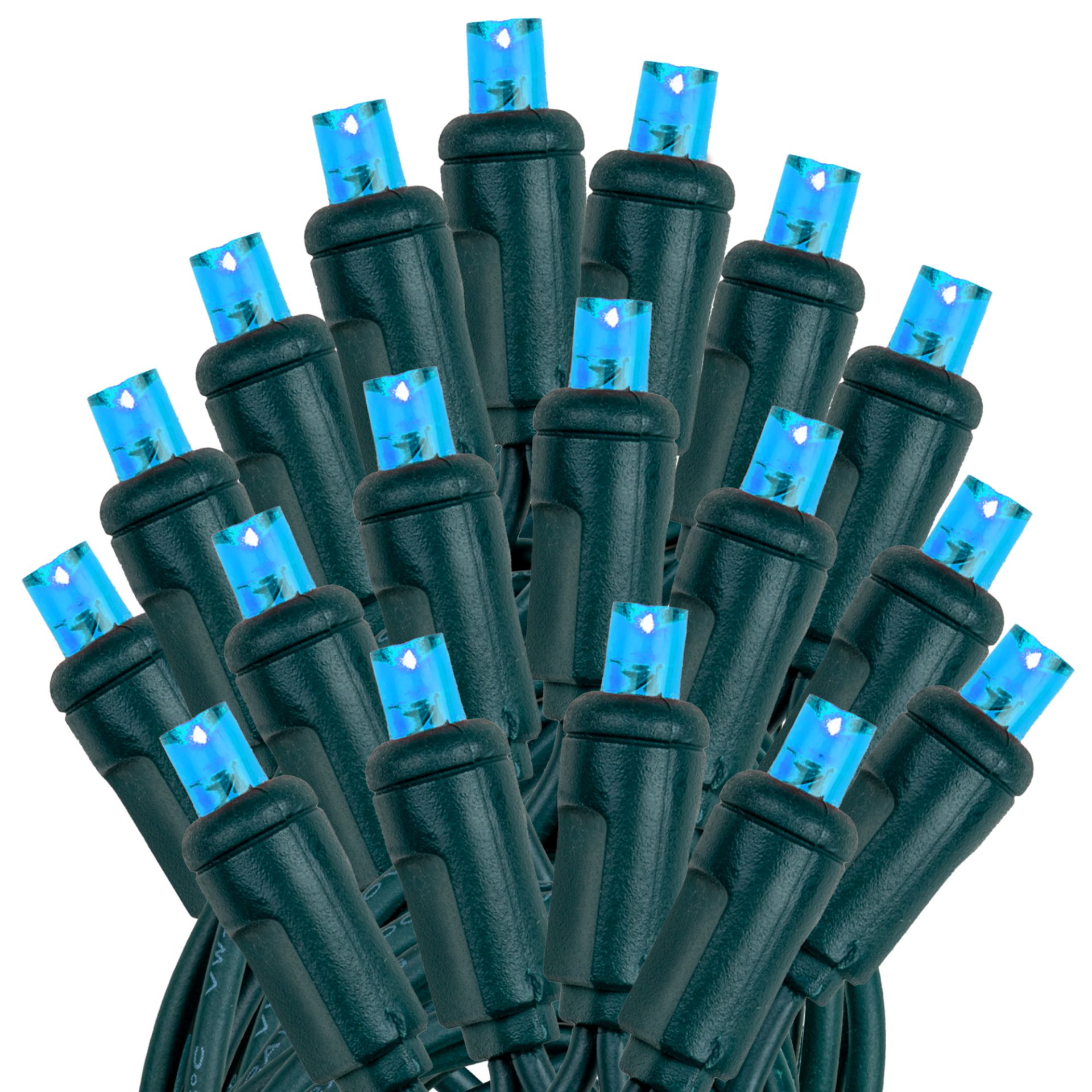 20 Light Teal LED Christmas Light Set - Novelty Lights IncNovelty ...