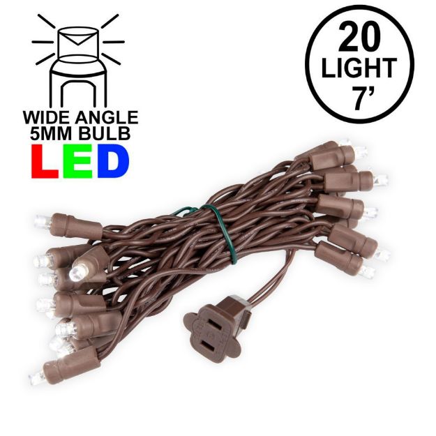 20 Light Pure White LED Christmas Light Set - Novelty Lights IncNovelty ...