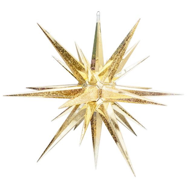 24″ LED Moravian Star – Metallic Gold | Outdoor & Indoor Decorative ...