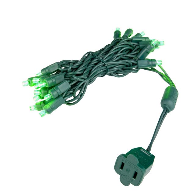 20 Light Green LED Christmas Light Set - Novelty Lights IncNovelty ...