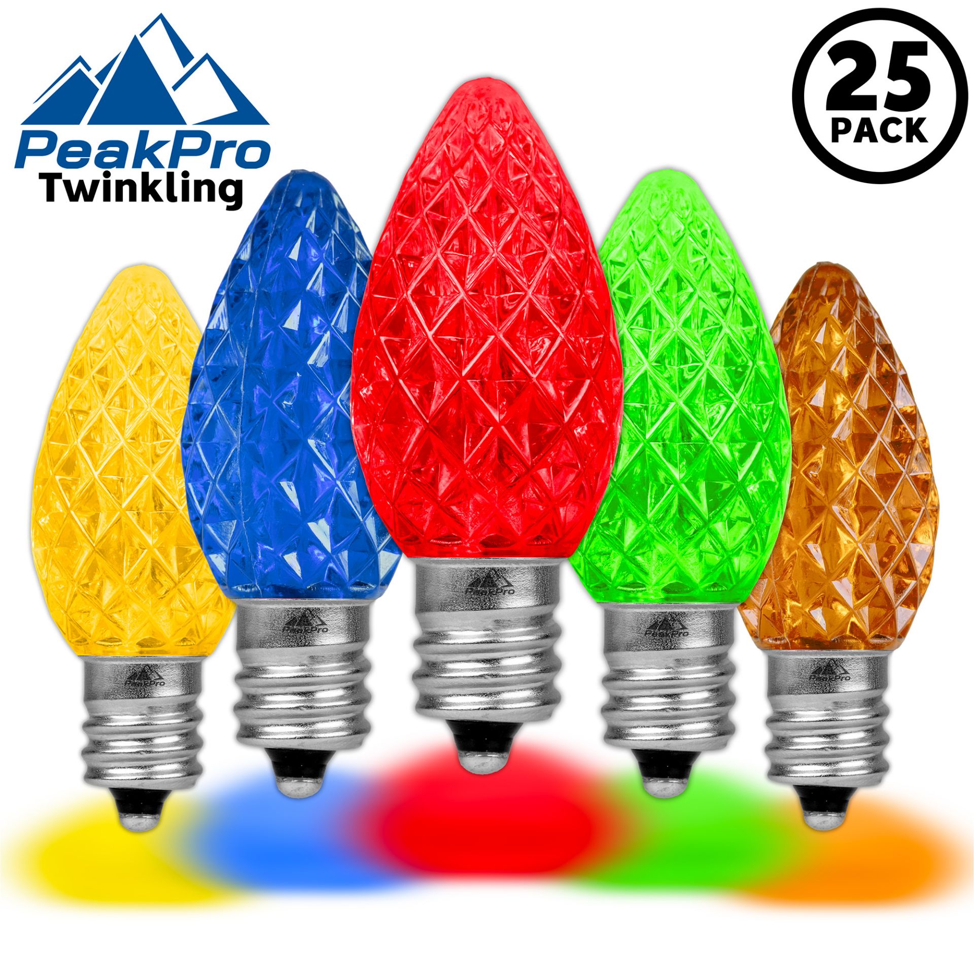 Twinkle C7 LED Assorted Replacement Christmas Lights - Novelty Lights ...