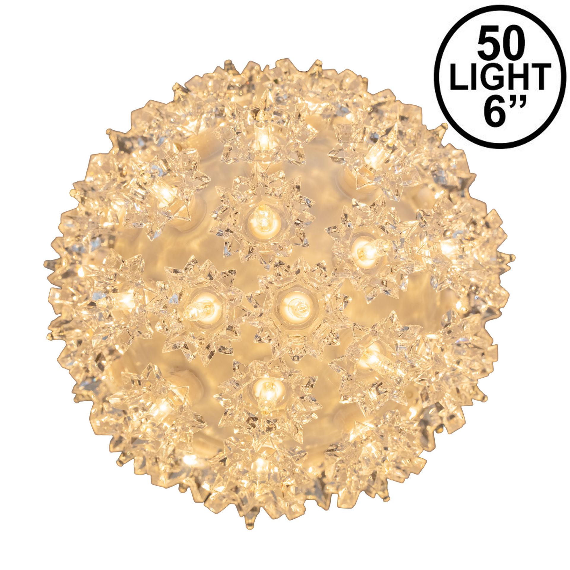 Clear 6" Starlight Sphere 50 Light Mini Christmas Light BallNovelty ...