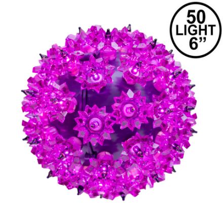6" Mini Starlight Sphere 50 Light Christmas Lighted BallNovelty Lights ...